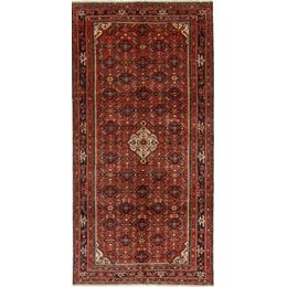 Nain Trading Orientteppich Hosseinabad 153x311 Handgeknüpfter Orientteppich / Perserteppich, rechteckig, Höhe: 12 mm, braun|rot