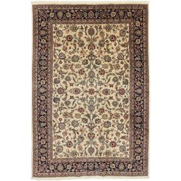 Nain Trading Orientteppich Maschad Sherkat 201x296 Handgeknüpfter Orientteppich / Perserteppich, rechteckig, Höhe: 12 mm, beige|braun