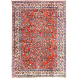 Nain Trading Orientteppich Sarough Alt 253x359 Handgeknüpfter Orientteppich / Perserteppich, rechteckig, Höhe: 10 mm, rot