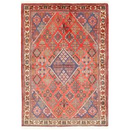 Nain Trading Orientteppich Meymeh 114x161 Handgeknüpfter Orientteppich / Perserteppich, rechteckig, Höhe: 12 mm, rot