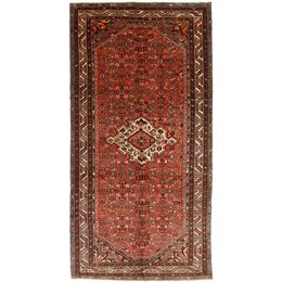 Nain Trading Orientteppich Hosseinabad 152x306 Handgeknüpfter Orientteppich / Perserteppich, rechteckig, Höhe: 12 mm, braun|rot