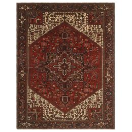 Nain Trading Orientteppich Heriz 262x338 Handgeknüpfter Orientteppich / Perserteppich, rechteckig, Höhe: 12 mm, braun|rot