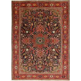 Nain Trading Orientteppich Heriz 204x283 Handgeknüpfter Orientteppich / Perserteppich, rechteckig, Höhe: 12 mm, braun|rot