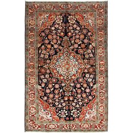 Nain Trading Orientteppich Jozan 135x214 Handgeknüpfter Orientteppich / Perserteppich, rechteckig, Höhe: 10 mm, braun|rot