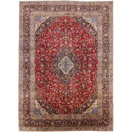 Nain Trading Orientteppich Keshan 297x412 Handgeknüpfter Orientteppich / Perserteppich, rechteckig, Höhe: 12 mm, braun|rot