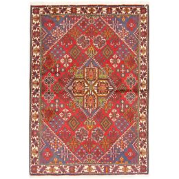 Nain Trading Orientteppich Meymeh 108x155 Handgeknüpfter Orientteppich / Perserteppich, rechteckig, Höhe: 12 mm, rot