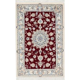 Nain Trading Orientteppich Nain 9La 80x124 Handgeknüpfter Orientteppich / Perserteppich, rechteckig, Höhe: 8 mm, beige|rot