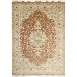 Nain Trading Orientteppich Täbriz 50Raj 255x364 Handgeknüpfter Orientteppich / Perserteppich, rechteckig, Höhe: 7 mm, beige