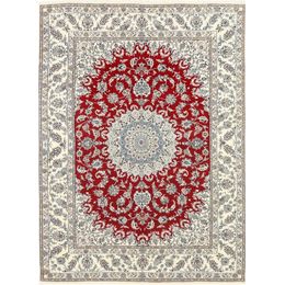 Nain Trading Orientteppich Nain 250x338 Handgeknüpfter Orientteppich / Perserteppich, rechteckig, Höhe: 12 mm, beige|rot