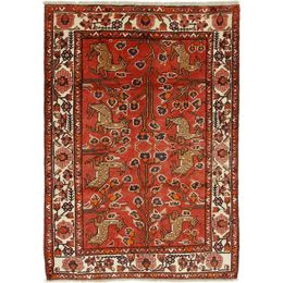 Nain Trading Orientteppich Hamadan 117x171 Handgeknüpfter Orientteppich / Perserteppich, rechteckig, Höhe: 8 mm, rot