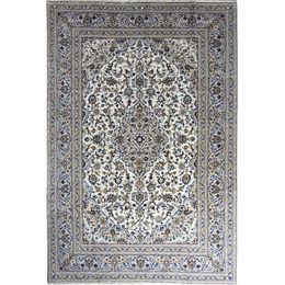Nain Trading Orientteppich Keshan 241x358 Handgeknüpfter Orientteppich / Perserteppich, rechteckig, Höhe: 12 mm, grau