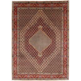 Nain Trading Orientteppich Senneh 251x347 Handgeknüpfter Orientteppich / Perserteppich, rechteckig, Höhe: 12 mm, braun|rot