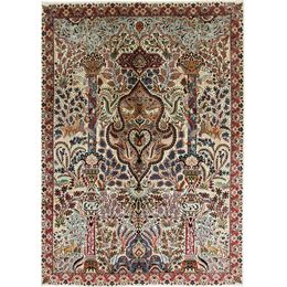 Nain Trading Orientteppich Kaschmar 249x341 Handgeknüpfter Orientteppich / Perserteppich, rechteckig, Höhe: 12 mm, beige|braun