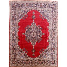 Nain Trading Orientteppich Keshan 318x432 Handgeknüpfter Orientteppich / Perserteppich, rechteckig, Höhe: 12 mm, lila|rot