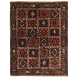 Nain Trading Orientteppich Yalameh 149x201 Handgeknüpfter Orientteppich / Perserteppich, rechteckig, Höhe: 12 mm, braun|rot