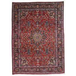 Nain Trading Orientteppich Hamadan 269x370 Handgeknüpfter Orientteppich / Perserteppich, rechteckig, Höhe: 8 mm, braun|rot
