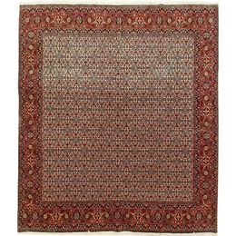 Nain Trading Orientteppich Bidjar 245x283 Handgeknüpfter Orientteppich / Perserteppich, rechteckig, Höhe: 15 mm, braun|rot
