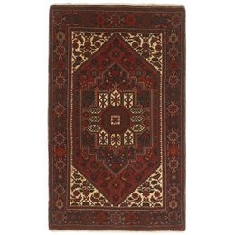 Nain Trading Orientteppich Gholtogh 81x128 Handgeknüpfter Orientteppich / Perserteppich, rechteckig, Höhe: 12 mm, braun|rot
