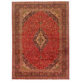 Nain Trading Orientteppich Keshan 304x418 Handgeknüpfter Orientteppich / Perserteppich, rechteckig, Höhe: 12 mm, rot