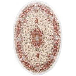 Nain Trading Orientteppich Täbriz 50Raj 201x299 Handgeknüpfter Orientteppich / Perserteppich, rechteckig, Höhe: 7 mm, beige