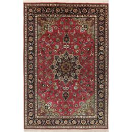Nain Trading Orientteppich Täbriz 50Raj 199x297 Handgeknüpfter Orientteppich / Perserteppich, rechteckig, Höhe: 7 mm, braun|rot