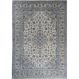 Nain Trading Orientteppich Keshan 252x352 Handgeknüpfter Orientteppich / Perserteppich, rechteckig, Höhe: 12 mm, grau
