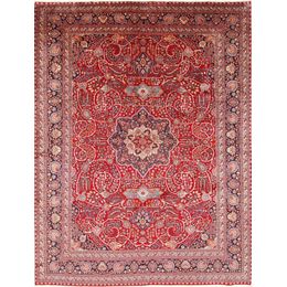 Nain Trading Orientteppich Mashhad 301x391 Handgeknüpfter Orientteppich / Perserteppich, rechteckig, Höhe: 12 mm, lila|rot