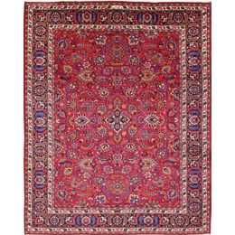 Nain Trading Orientteppich Mashhad 303x376 Handgeknüpfter Orientteppich / Perserteppich, rechteckig, Höhe: 12 mm, lila|rot