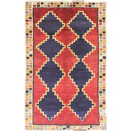 Nain Trading Orientteppich Ghashghai 122x195 Handgeknüpfter Orientteppich / Perserteppich, rechteckig, Höhe: 12 mm, rot
