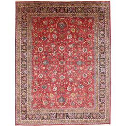 Nain Trading Orientteppich Mashhad 301x391 Handgeknüpfter Orientteppich / Perserteppich, rechteckig, Höhe: 12 mm, rot