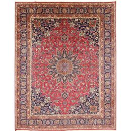 Nain Trading Orientteppich Mashhad 309x394 Handgeknüpfter Orientteppich / Perserteppich, rechteckig, Höhe: 12 mm, rot
