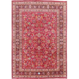 Nain Trading Orientteppich Mashhad Signiert 252x355 Handgeknüpfter Orientteppich / Perserteppich, rechteckig, Höhe: 12 mm, lila|rot
