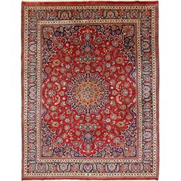 Nain Trading Orientteppich Mashhad 299x389 Handgeknüpfter Orientteppich / Perserteppich, rechteckig, Höhe: 12 mm, rot