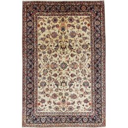 Nain Trading Orientteppich Mashhad 198x294 Handgeknüpfter Orientteppich / Perserteppich, rechteckig, Höhe: 12 mm, beige|braun