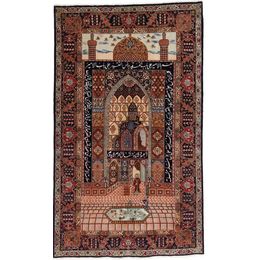 Nain Trading Orientteppich Täbriz 45Raj 150x254 Handgeknüpfter Orientteppich / Perserteppich, rechteckig, Höhe: 10 mm, braun|rot