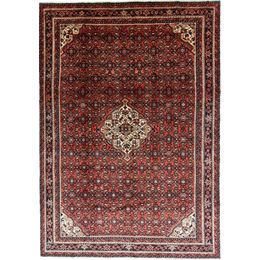 Nain Trading Orientteppich Hosseinabad 206x299 Handgeknüpfter Orientteppich / Perserteppich, rechteckig, Höhe: 12 mm, braun|rot