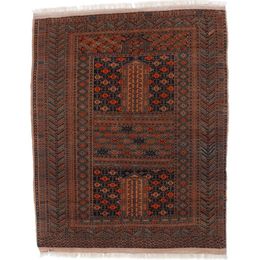Nain Trading Orientteppich Belutsch 156x189 Handgeknüpfter Orientteppich / Perserteppich, rechteckig, Höhe: 6 mm, braun|rot
