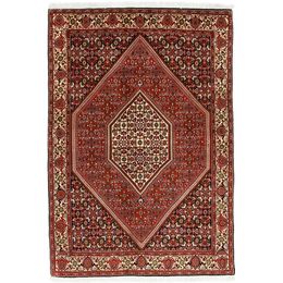 Nain Trading Orientteppich Bidjar 117x166 Handgeknüpfter Orientteppich / Perserteppich, rechteckig, Höhe: 15 mm, braun|rot