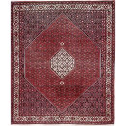 Nain Trading Orientteppich Bidjar 256x310 Handgeknüpfter Orientteppich / Perserteppich, rechteckig, Höhe: 15 mm, lila|rot