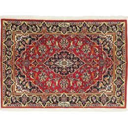 Nain Trading Orientteppich Keshan Shad Sar 71x99 Handgeknüpfter Orientteppich / Perserteppich, rechteckig, Höhe: 12 mm, braun|rot