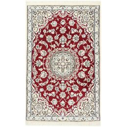 Nain Trading Orientteppich Nain 9La 88x140 Handgeknüpfter Orientteppich / Perserteppich, rechteckig, Höhe: 8 mm, beige|rot