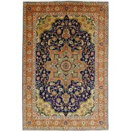 Nain Trading Orientteppich Täbriz 197x296 Handgeknüpfter Orientteppich / Perserteppich, rechteckig, Höhe: 10 mm, braun