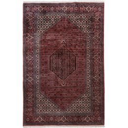 Nain Trading Orientteppich Bidjar 198x294 Handgeknüpfter Orientteppich / Perserteppich, rechteckig, Höhe: 15 mm, braun|rot