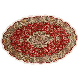 Nain Trading Orientteppich Täbriz 50Raj 131x206 Handgeknüpfter Orientteppich / Perserteppich, rechteckig, Höhe: 7 mm, rot