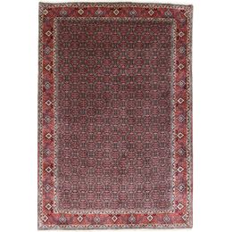 Nain Trading Orientteppich Bidjar 204x300 Handgeknüpfter Orientteppich / Perserteppich, rechteckig, Höhe: 15 mm, braun|lila|rot