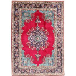 Nain Trading Orientteppich Täbriz 243x348 Handgeknüpfter Orientteppich / Perserteppich, rechteckig, Höhe: 10 mm, rot