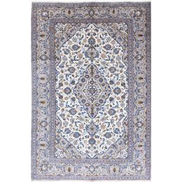 Nain Trading Orientteppich Keshan 197x294 Handgeknüpfter Orientteppich / Perserteppich, rechteckig, Höhe: 12 mm, grau