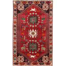 Nain Trading Orientteppich Shiraz 180x290 Handgeknüpfter Orientteppich / Perserteppich, rechteckig, Höhe: 10 mm, rot