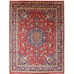 Nain Trading Orientteppich Mashhad 303x401 Handgeknüpfter Orientteppich / Perserteppich, rechteckig, Höhe: 12 mm, rot
