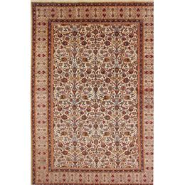 Nain Trading Orientteppich Mashhad 341x501 Handgeknüpfter Orientteppich / Perserteppich, rechteckig, Höhe: 12 mm, braun|rot